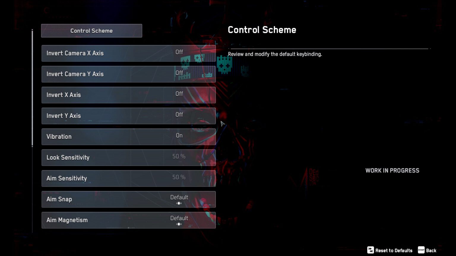 control menu